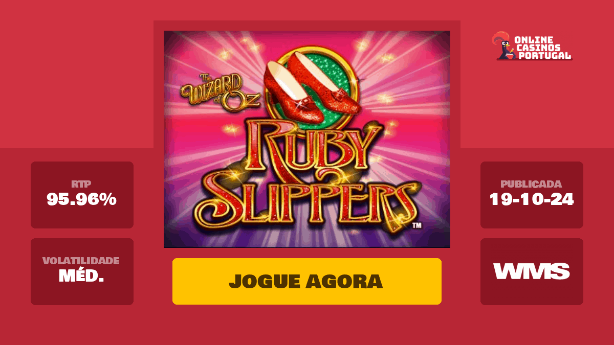 THE WIZARD OF OZ Ruby Slippers Slot Machine - Jogar Grátis