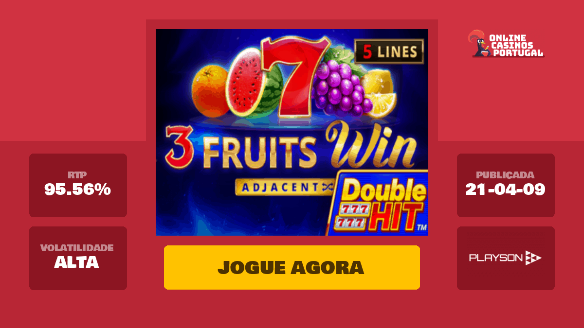3 Fruits Win Double Hit Slot Machine - Jogar Grátis