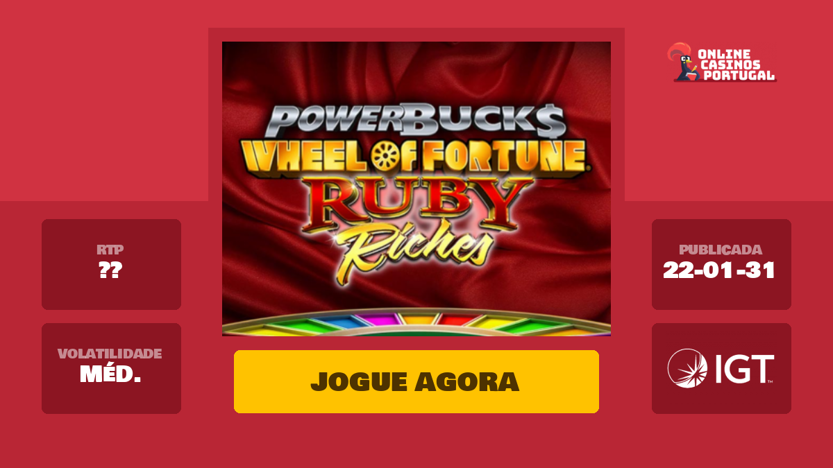 PowerBucks Wheel of Fortune Ruby Riches Slot Machine - Jogar Grátis